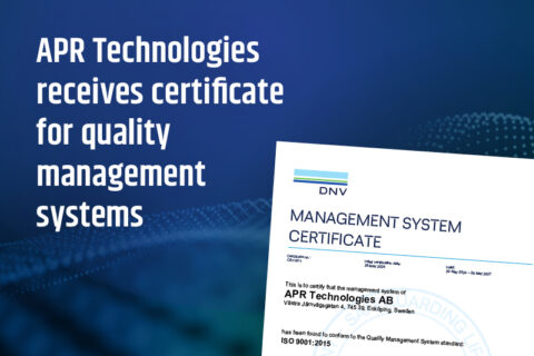 APR Technologies receives certificate for quality management systems